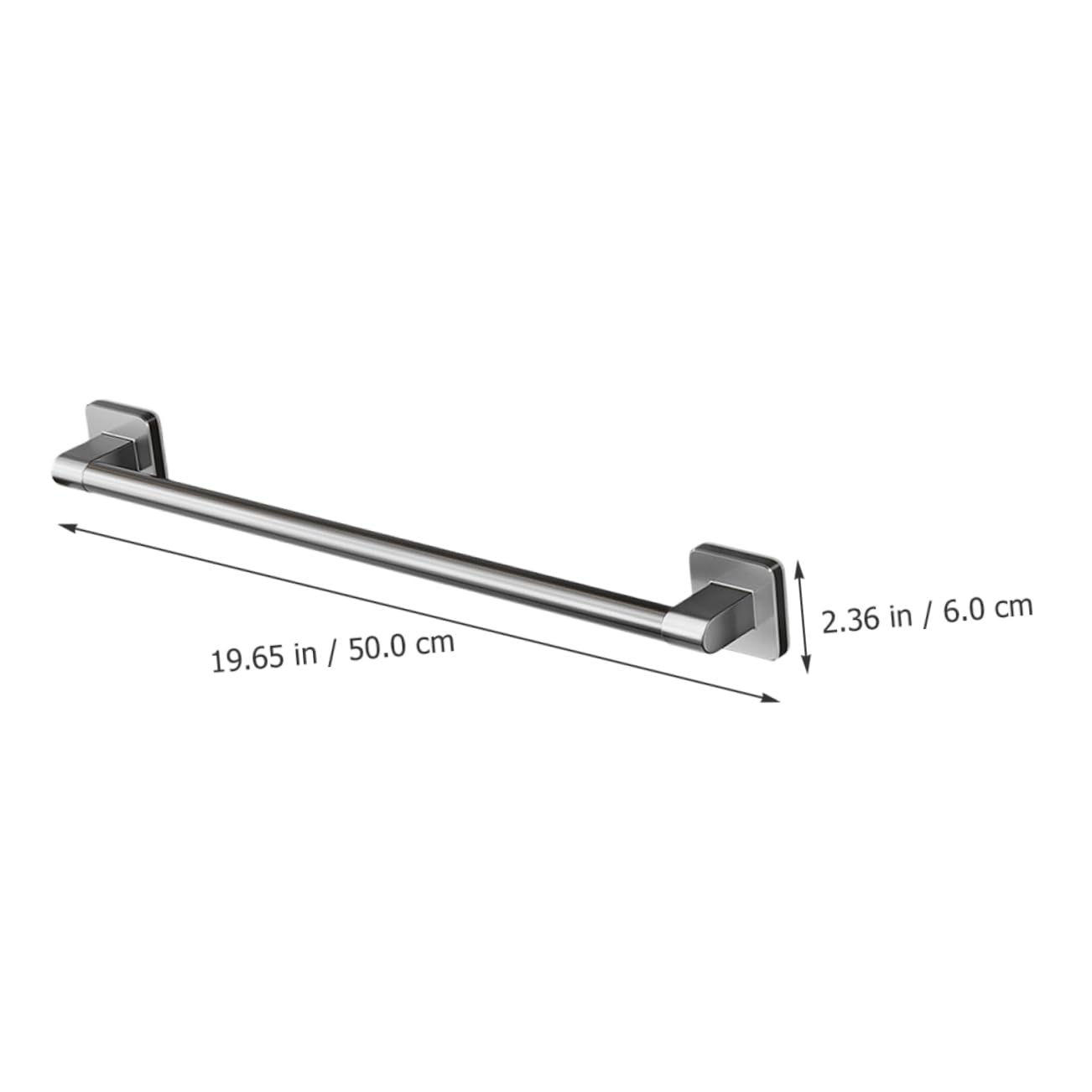 ABOOFAN Wall Nail- Single Pole Towel Hanger Gray 50cm Kitchen Cabinets Towel Rack Towel Bar Wall Mount Towel Organizer Bathroom Slipper Bathroom Racks Towel Holder Wall Heavy