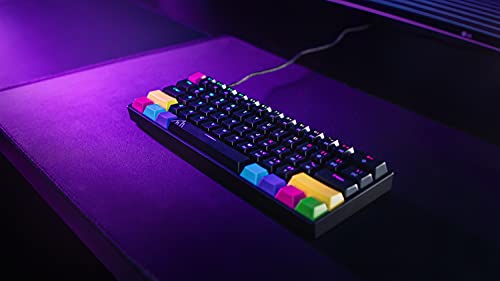 ASCENY GK61 - Hot-Swappable 60% Mechanical Keyboard with Extra Colorful Keycaps, RGB Lights, Spill Proof, Optical Switches (Gateron Blue)