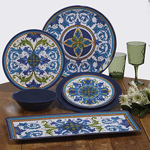 Certified International Luca Melamine 11" Dinner Plate, Large, Set of 6