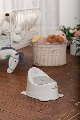 KID WICK Snail Potty Training Seat with Steady, Anti-Slip Design and Closeable Lid, Comfortable and Supportive Trainer for Boys and Girls,Improved Stability for Small Toddlers,BPA Free,Grey - KU040402