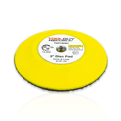 3" Hook and Loop Sanding Backup Pad 5/16-24 Female Thread TGR130301 (1 Pack)