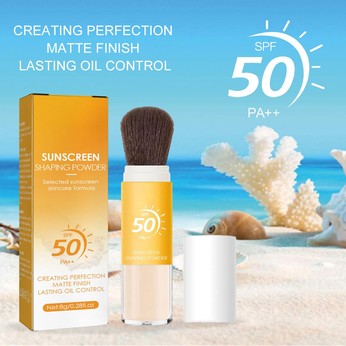 2023 New Translucent Mineral Sunscreen Setting Powder,Sunblock Setting Powder,SPF 50 - Natural Light Breathable Makeup Setting Powder, Long-Lasting Sunscreen Setting Powder (1PCS)