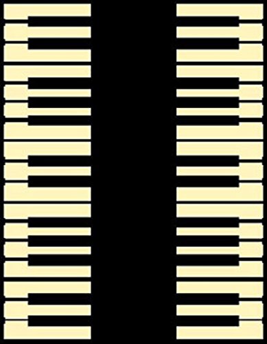Champion Rugs Music Piano Keys Musical Studio Room Play Keyboard Time Area Rug (5’ 3” X 7’ 5”)