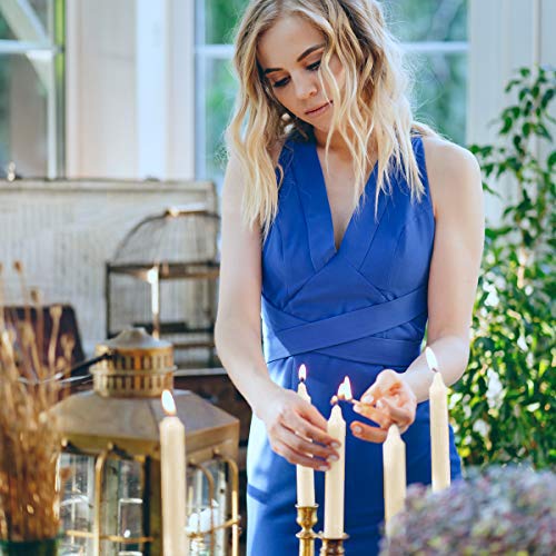 7 Inch Ivory Taper Candles 6 Hour Burning Candle Decorate Your Dinner Wedding Table DriplessĀ and Smokeless Candle Unscented Fits Most candlesticks -20 Pack Household Candles