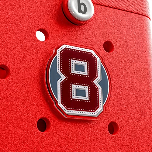 BOGGbeans Number Charms for Bogg Bag, Simply Southern Totes, and Similar Styles. Acrylic 3" Number Charm Accessories for Beach Totes (Number 8)