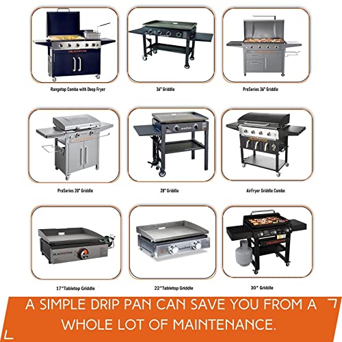 50-Pack Blackstone Griddle Accessories Drip Pan Liners, Aluminum Foil Pan Disposable for 17" 22" 28" 36" Blackstone Griddle Drip Tray Holder Grill Rear Grease Catcher Cup Liners