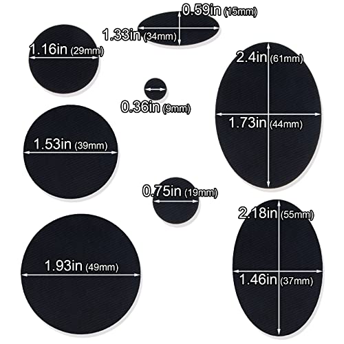 CHANZET Puffer Down Jacket Repair Patch Kit 48pcs, Nylon Fabric Repair Patch Self Adhesive Waterproof Stick On Patches Tape for Jackets Coat Clothing Tent Sleeping Bags Ski Pants Holes Black Blue Gray