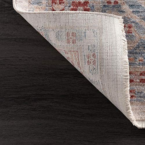 nuLOOM Ari Worn Medallion Area Rug, 6' 7" x 9', Beige
