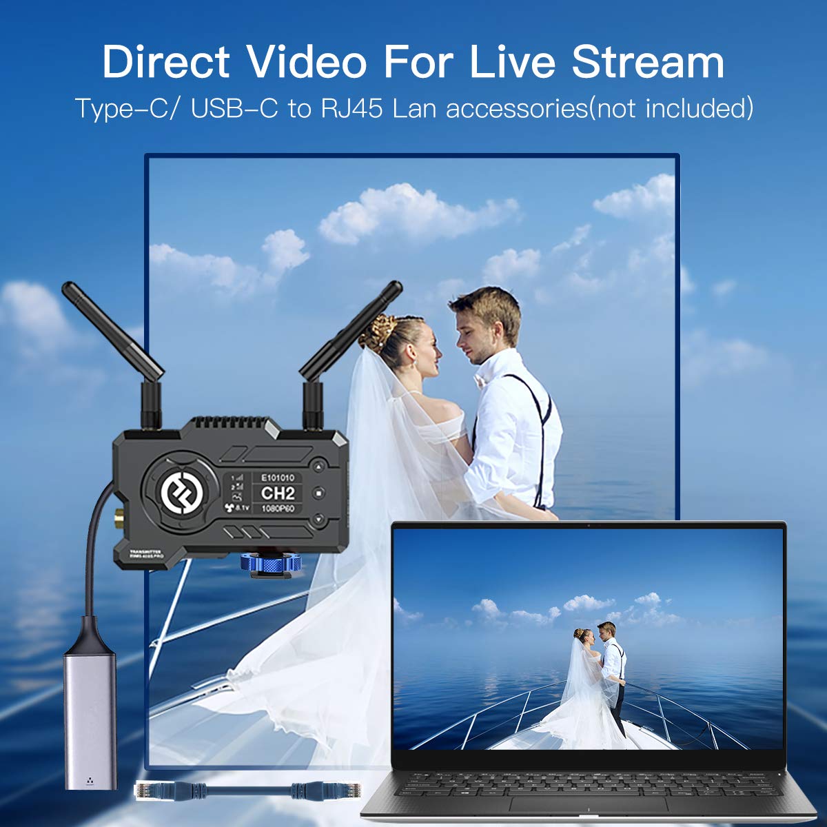 Hollyland Mars 400S PRO [Official] Wireless Single Receiver, Support SDI & HDMI Output at The Same Time, Compatible with Hollyland Mars M1 Wireless Video Monitor (Single Receiver)