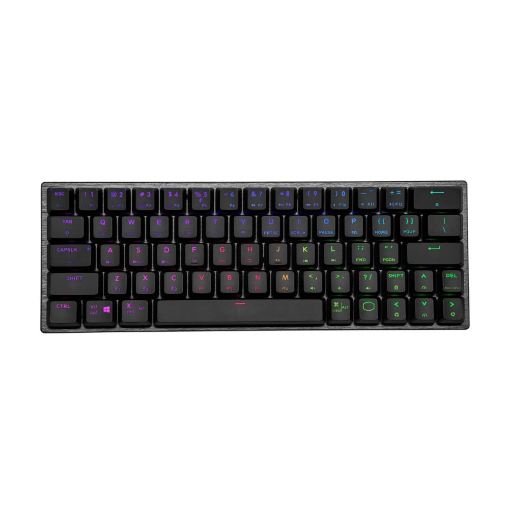 Cooler Master SK622 60% Wireless Bluetooth Space Gray Mechanical Low Profile Gaming Keyboard, Tactile Brown Switches, Customizable RGB, Ergonomic Design, Mac/Windows, QWERTY (SK-622-GKTM1-US)