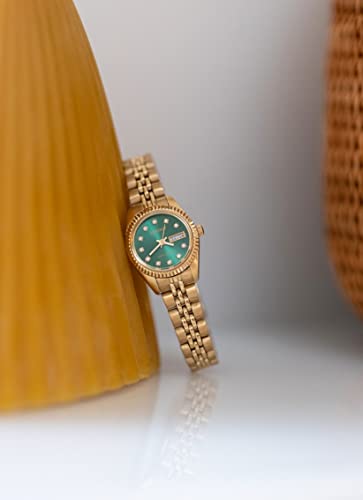 Armitron Women's Japanese Quartz Dress Watch with Stainless Steel Strap, Gold, 10 (Model: 75/2475GNGP)