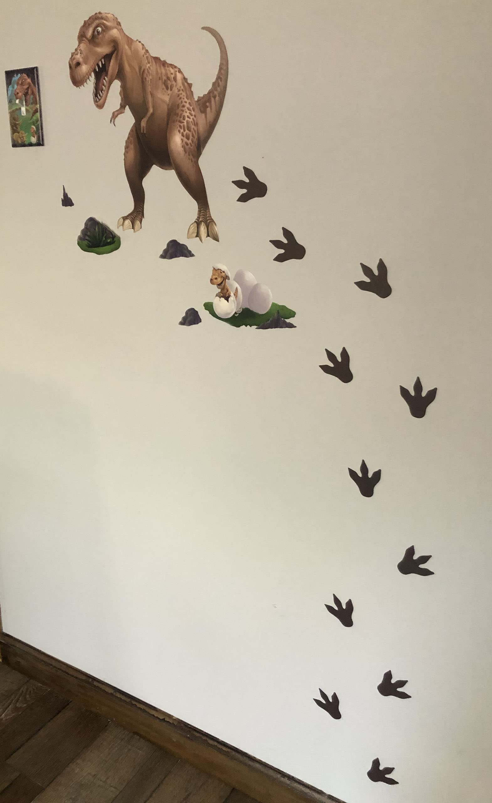 Dinosaur Wall Decals β Dino Decor Art Stickers for Boys & Kids Bedrooms, Playroom Murals & Decorations (T-Rex & Baby)