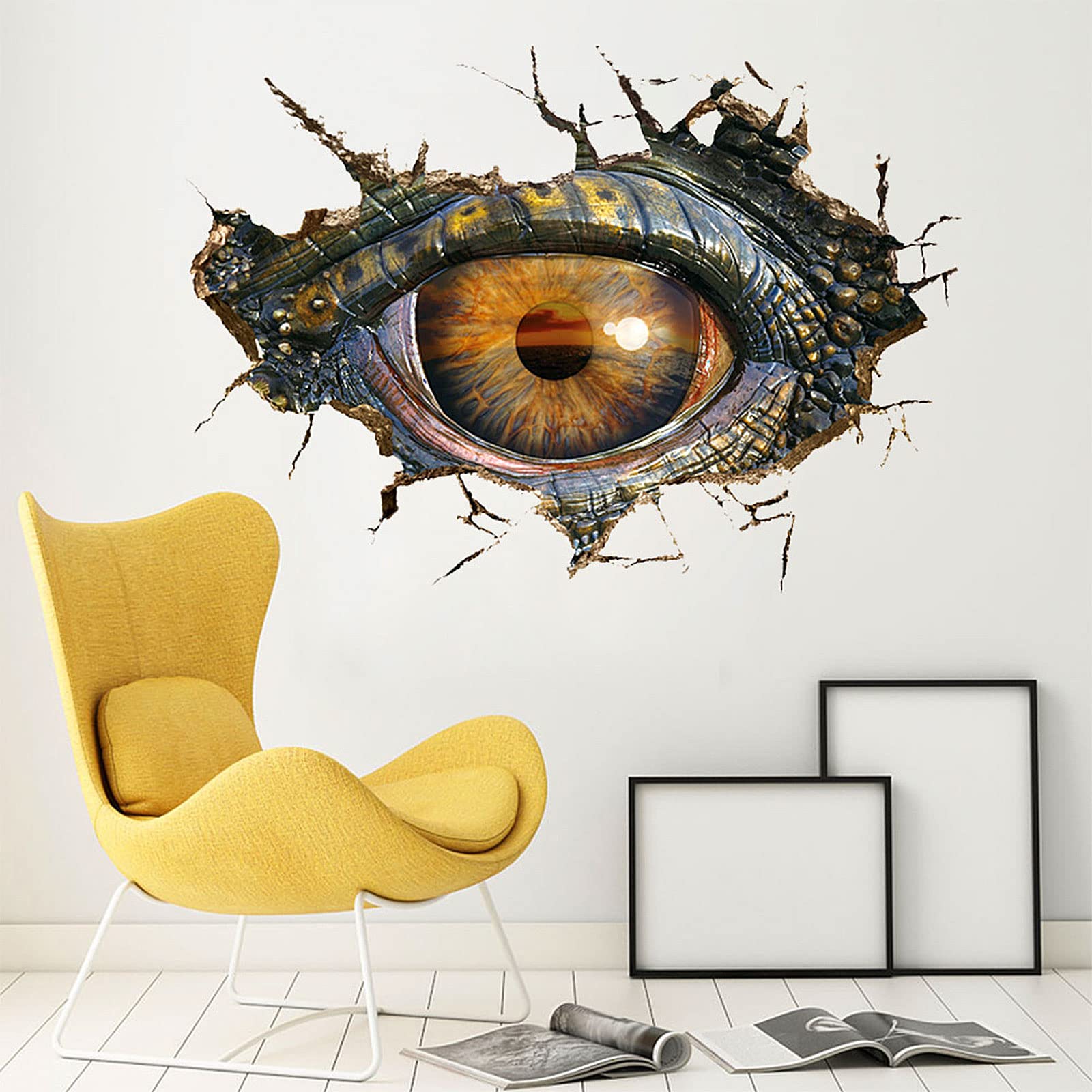 Dinosaur Wall Sticker Tyrannosaurus Rex Wall Decals Children Room Decoration DIY Sticker (Big Eye New)
