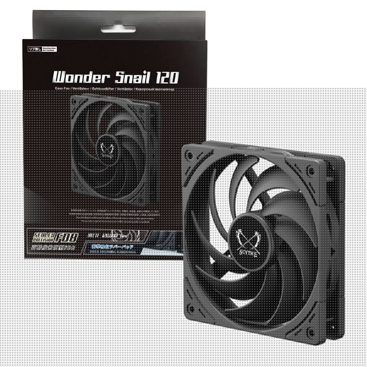 Scythe Wonder Snail 120 PWN - 2400 RPM, 120mm x 25mm Static Pressure Optimized High-Performance Computer Case Fan, Fluid Dynamic Bearing, 4-Pin Connector, Single Pack, Black