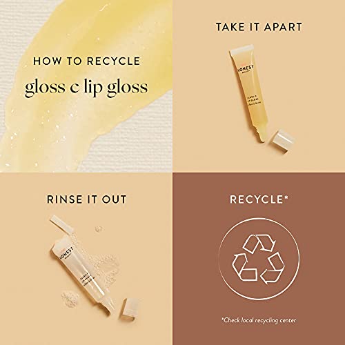 Honest Beauty Gloss-C Lip Gloss, Rose Opal with Coconut Oil + Jojoba Seed Oil| EWG Certified + Dermatologist Tested & Vegan + Cruelty free | 0.33 fl. Oz