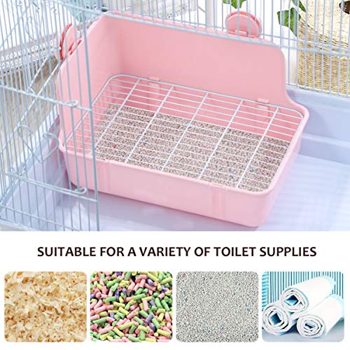 POPETPOP Small Pet Toilet Plastic Lightweight Multi- use Small Animal Potty Pet Pan Bunny Litter Box Pet Litter Box for Hamster Rabbit Pig Chinchilla Ferret