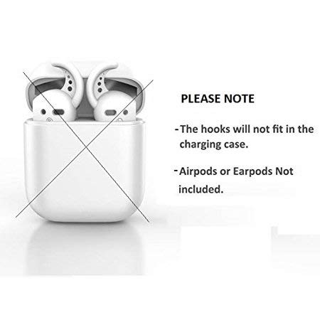 Ear Hooks [8 pairs] Covers for Apple AirPods 1 & 2 or iPhone Wired Headphones, Earphones, Earbuds