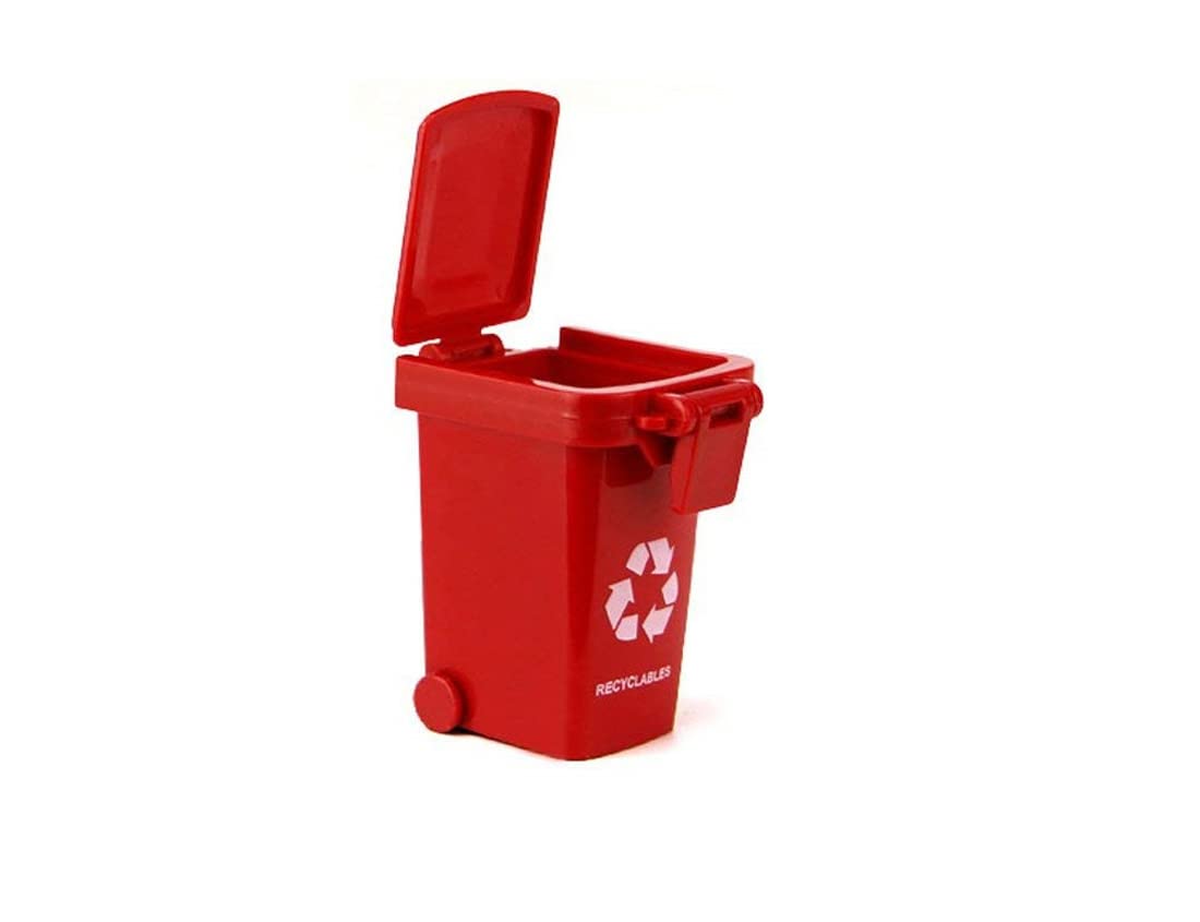 AITING Kids Push Toy Vehicles Garbage Truck's Trash Cans Toys Mini Curbside Vehicle Garbage Bin