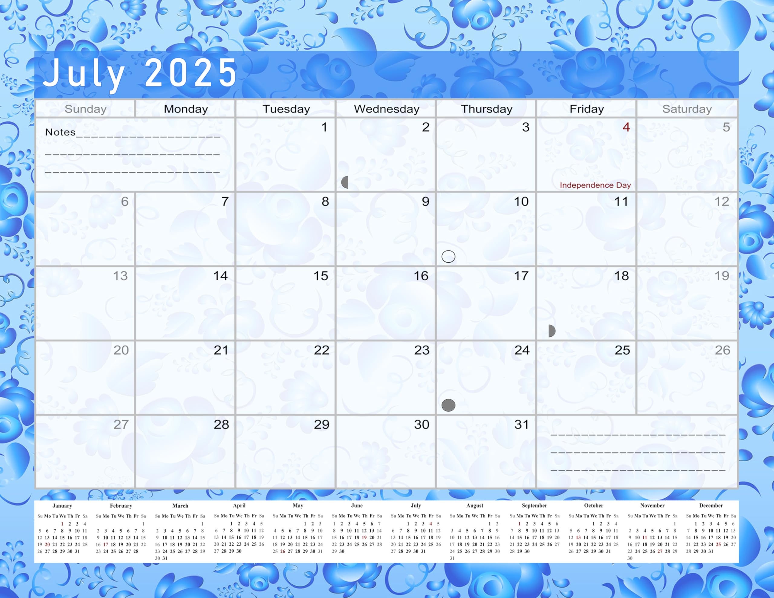 2025 Monthly Desktop/Wall Calendar/Planner - Habit Tracker - Daily, Weekly & Monthly Goal Motivational Habit Tracking Journal Inspirational - (Edition #019)