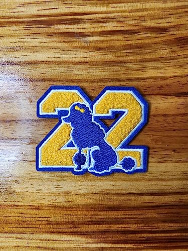 3" Sigma Gamma Rho Blue and Gold "22" Iron on Chenille and Embroidered Patch