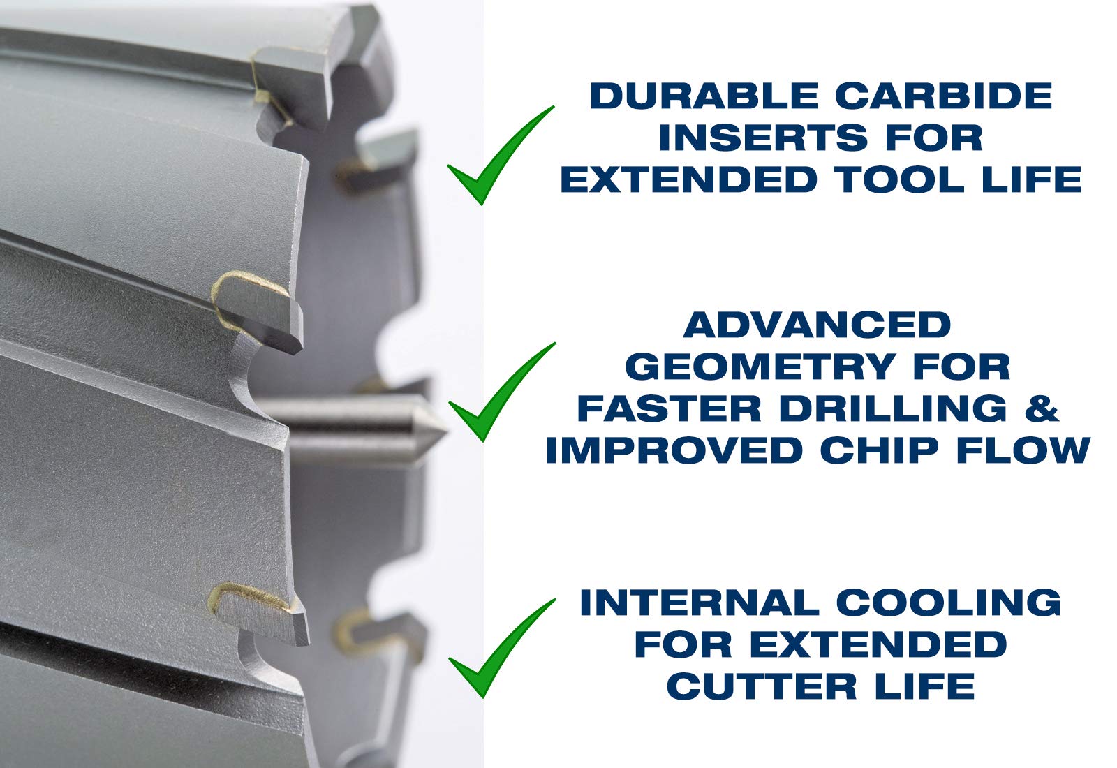 CS Unitec 9-1-138 C TCT Annular Cutter 1-3/16" Dia. X 1" Depth Carbide Tip Cutting Tool Bits for Magnetic Drills/Drill Press 3/4" Weldon Shank for Metal Cutting in Steel, Stainless and More