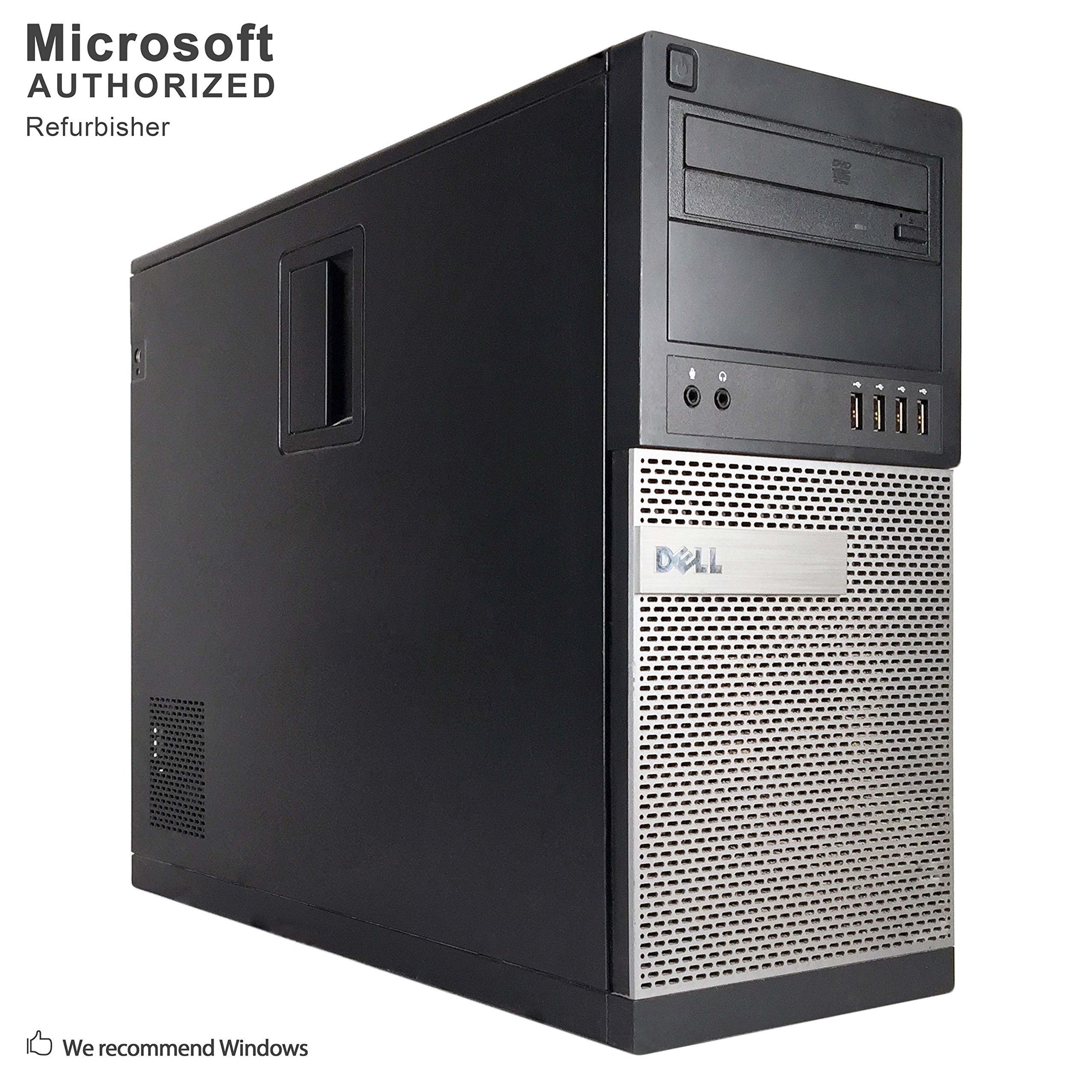 Dell OptiPlex 790 Tower Desktop PC, Intel Quad Core i5-2500 up to 3.7GHz, 4G DDR3, 500G, DVD, WiFi, BT 4.0, Windows 10 64 Bit-Multi-Language Supports English/Spanish/French(Renewed)