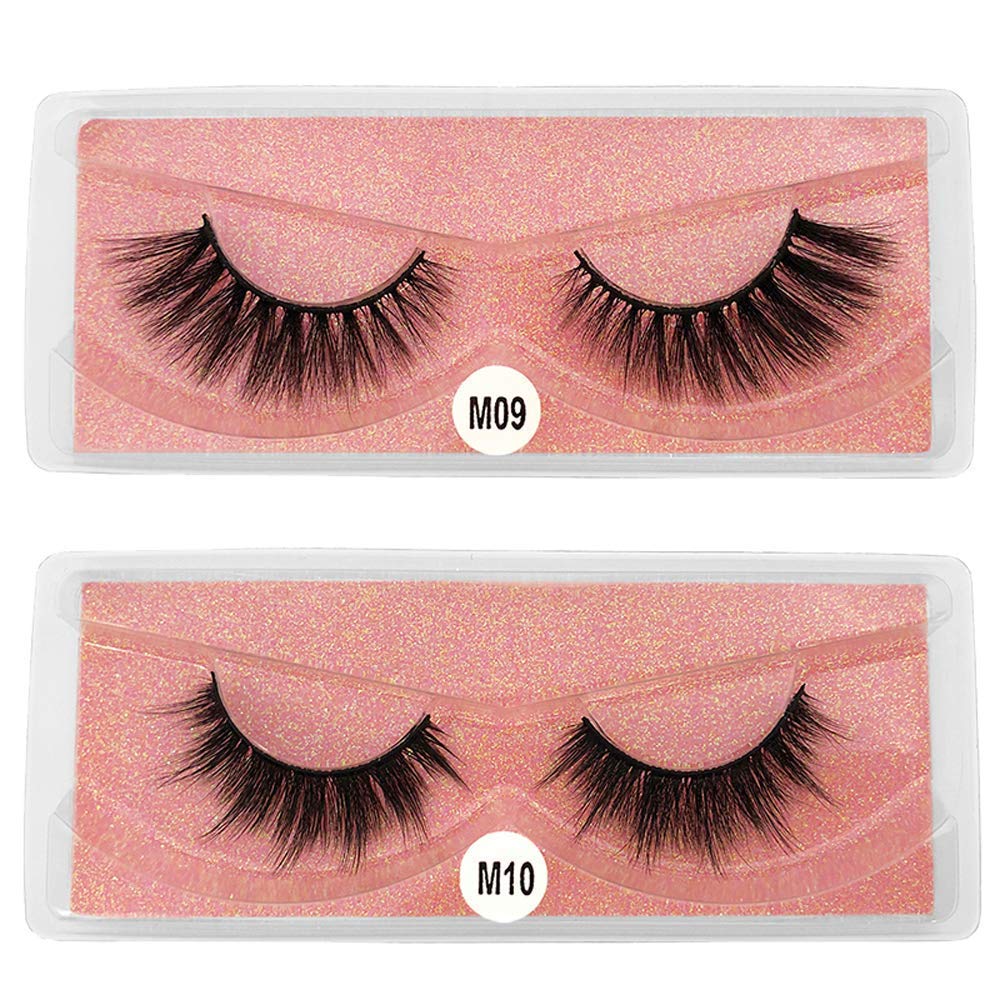 Wholesale Eyelashes 10/20/30/50/100 Pairs Faux 3D Mink Lashes Bulk Natural False Eyelashes Set Makeup Thick Mink Eyelashes Pack (Mix 10 pairs)