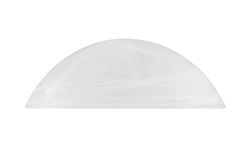 Aspen Creative 23514-11, Alabaster Replacement Glass Shade for Medium Base Socket Torchiere Lamp, Swag Lamp, Pendant and Island Fixture. 9-7/8" Diameter x 3-1/2" High.