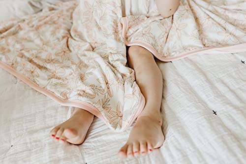 Large Premium Knit Baby 3 Layer Stretchy Quilt Blanket "Kiana" by Copper Pearl