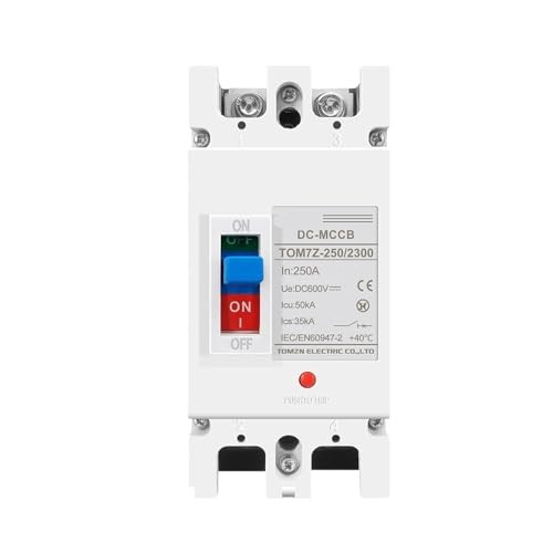 1PCS 2P DC 600V DC Solar Molded case Circuit Breaker MCCB Overload Protection Switch Solar photovoltaic Protector (Size : 150A)
