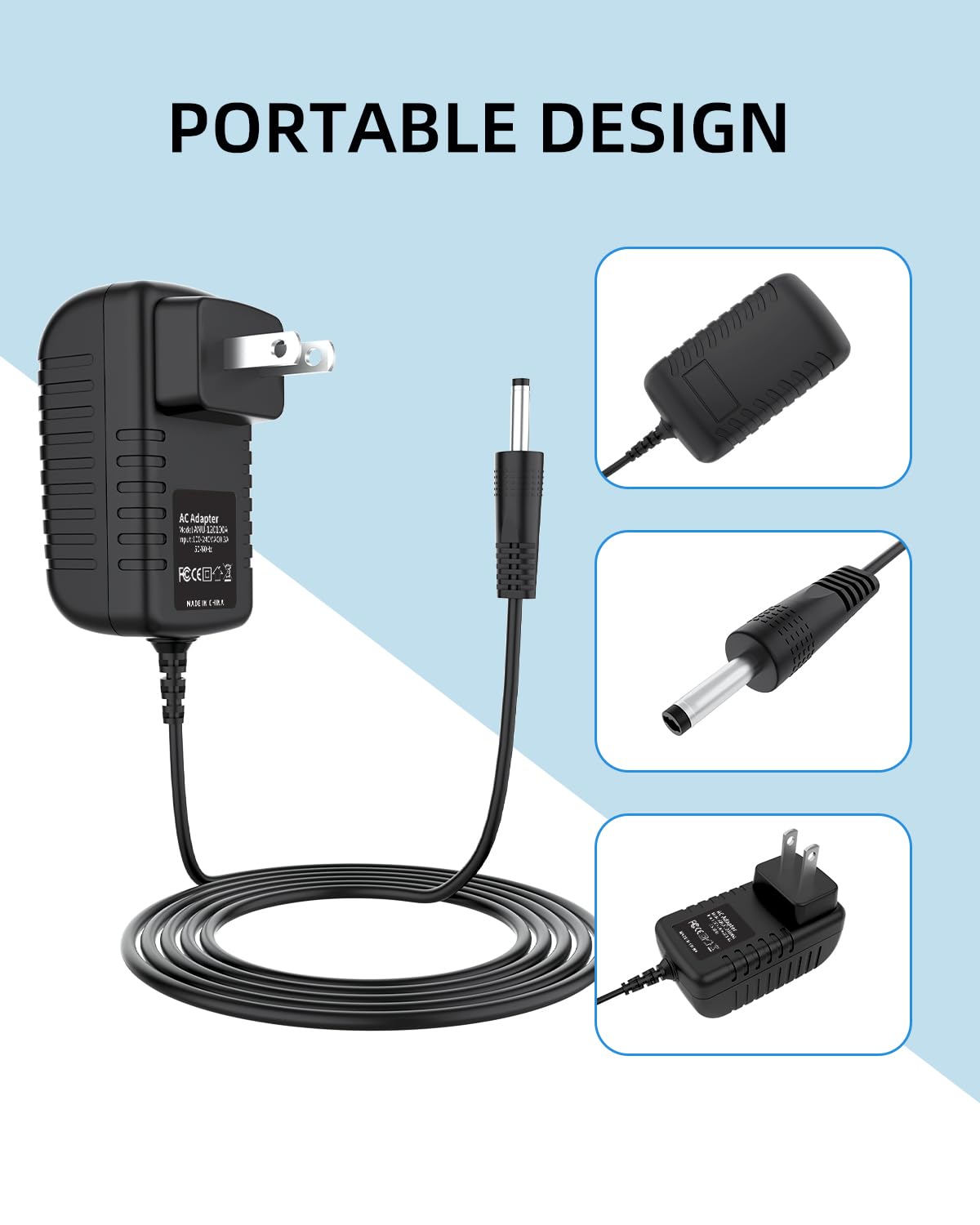 Accessory USA AC Adapter for Procter Gamble Swiffer Sweep & Vac Vacuum Sweeper SweeperVac, 1-SG1700-000 Power Supply Power Cord (Note: Round Plug, Does not fit L4000)