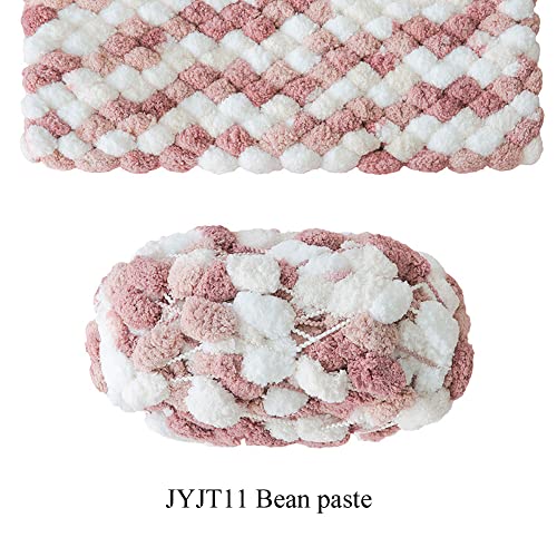3 Pack Pomp-A-Doodle Yarn, Used for Car seat Cushion, Baby Blanket and Other DIY Knitting Yarn Craft Projects (Bean Paste)