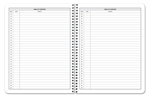 BookFactory Meeting Notebook/Meeting Book for Work- Black 120 Pages (Ruled Format), 8.5in x 11in, Wire-O Bound (MTG-120-7CW-A-(Meetings-K)-MX)