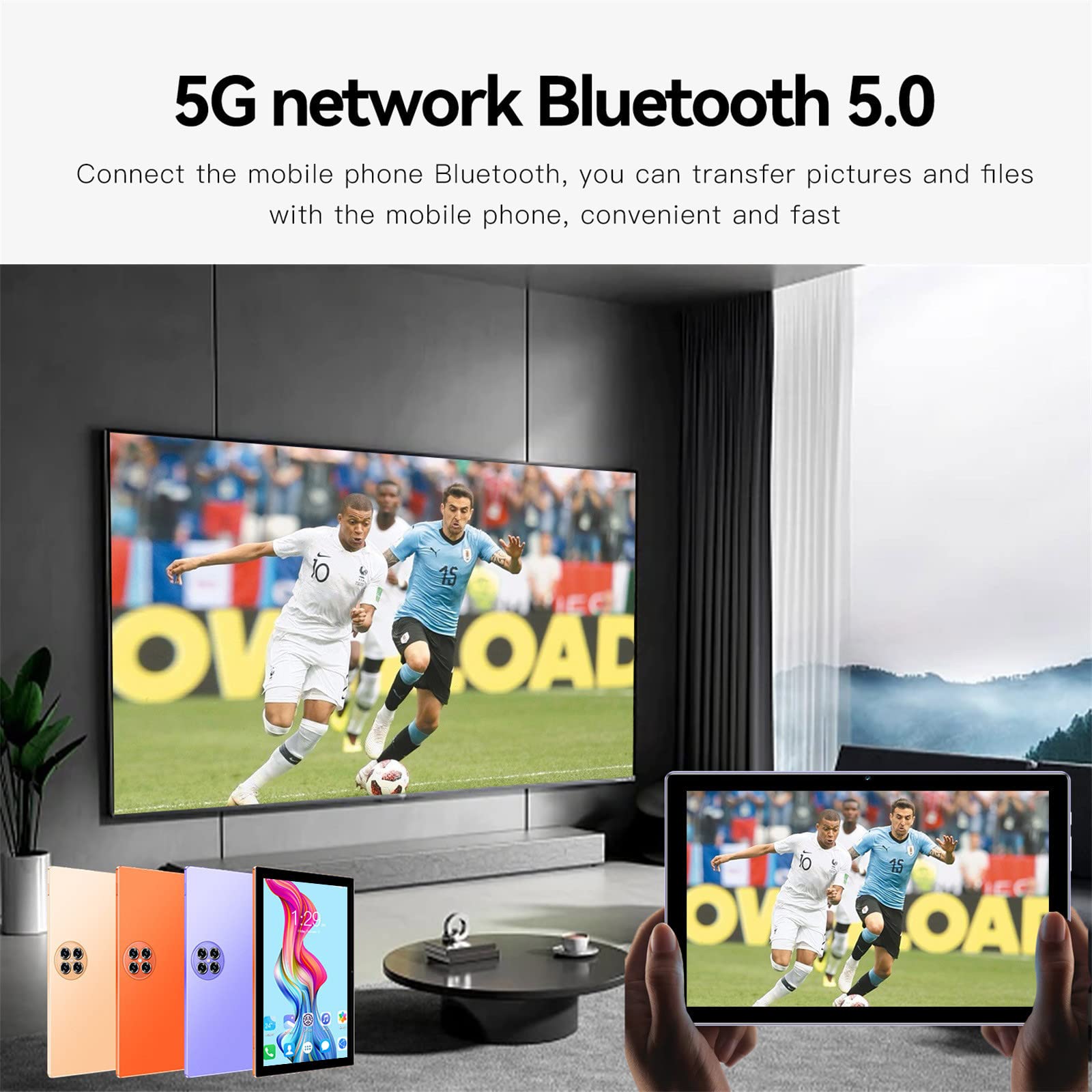 2023 Upgraded Smart Tablet 10 Inch 8Core 4G + 64G Android 8.1 Dual Sim Dual Camera Phone Pad WiFi GPS Phablet Tablet PC US Plug, Gift for Family (Gold)