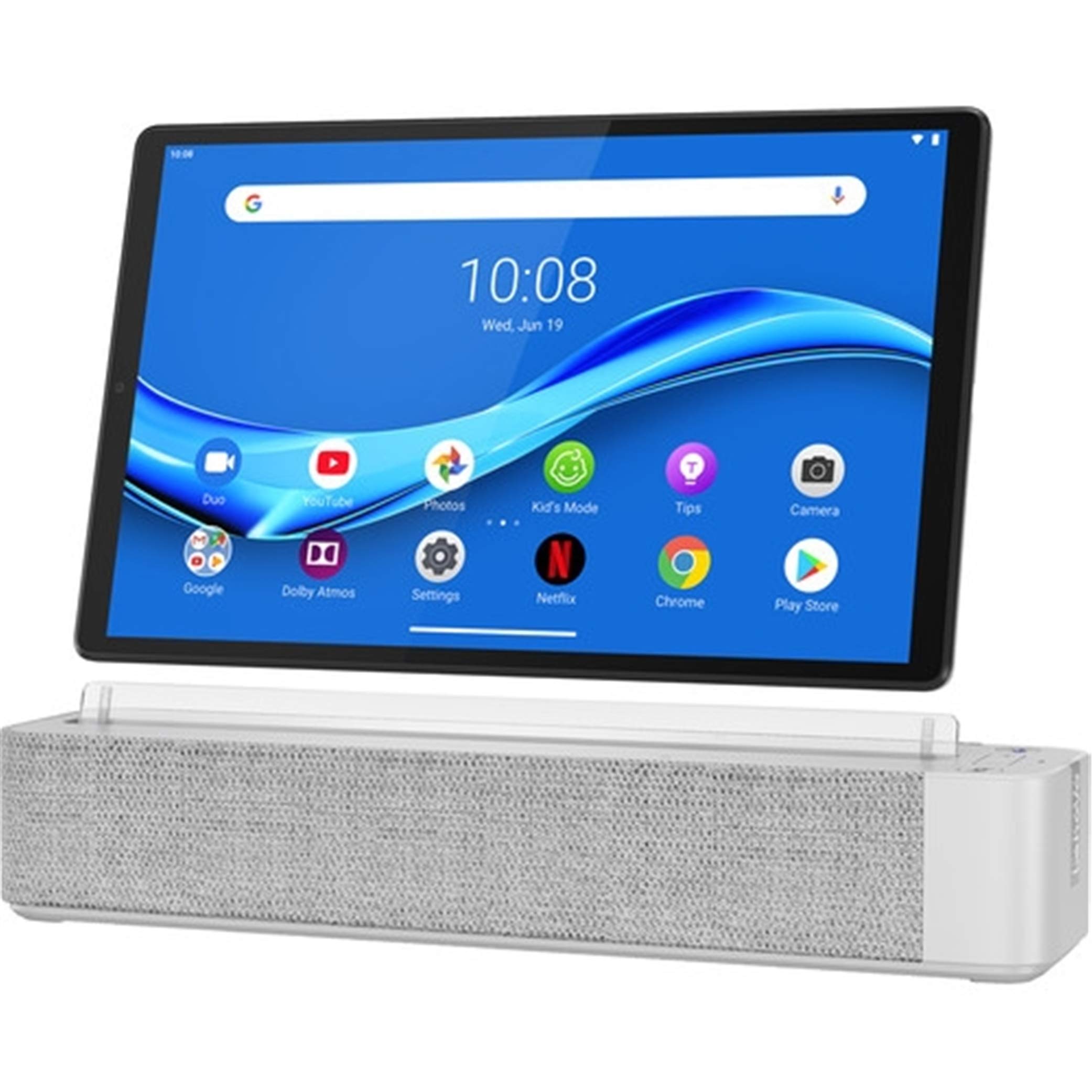 Lenovo Smart Tab M10 with Alexa Smart Dock 10.3" Tablet 128GB, Platinum Gray (Renewed)