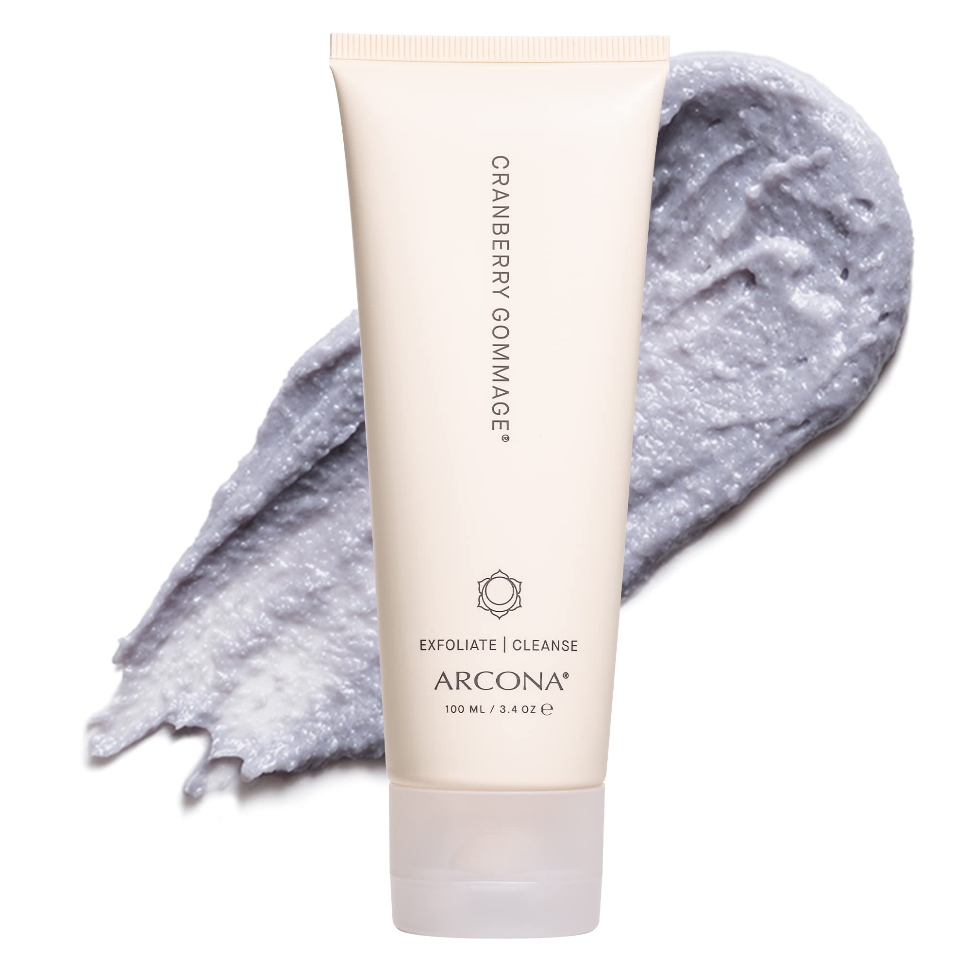 Arcona Cranberry Gommage - Award Winning Natural Exfoliating Face Scrub for Deep Cleansing & Pore Refining - Facial Scrubs for Women, Exfoliation with Enzymes & Minerals, 3.4 oz, Made In The USA