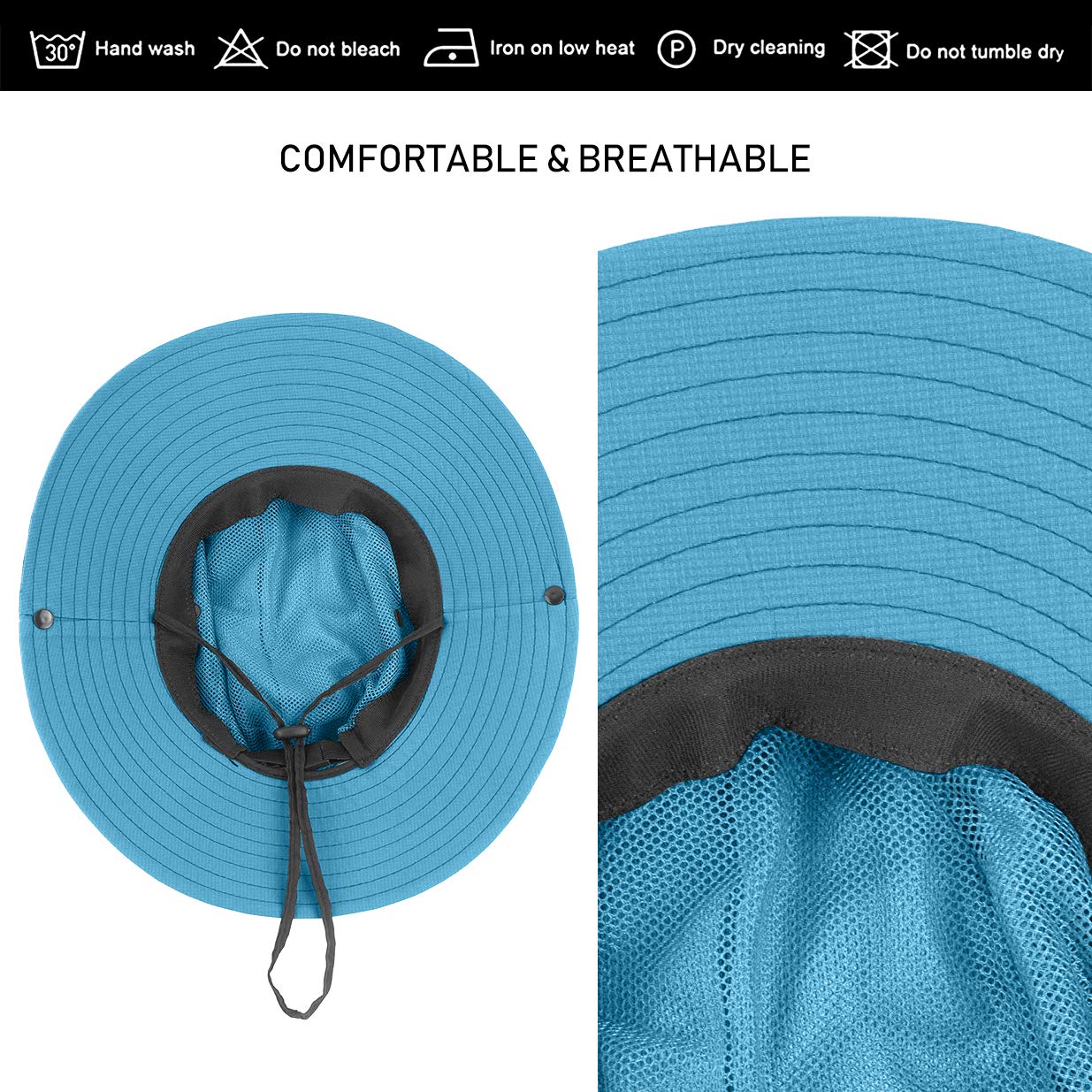 3 Pieces Womens Ponytail Wide Brim Sun Hat Packable UV Protection Beach Cap for Fishing & Hiking (Purple&Watermelon Red&Sky Blue)