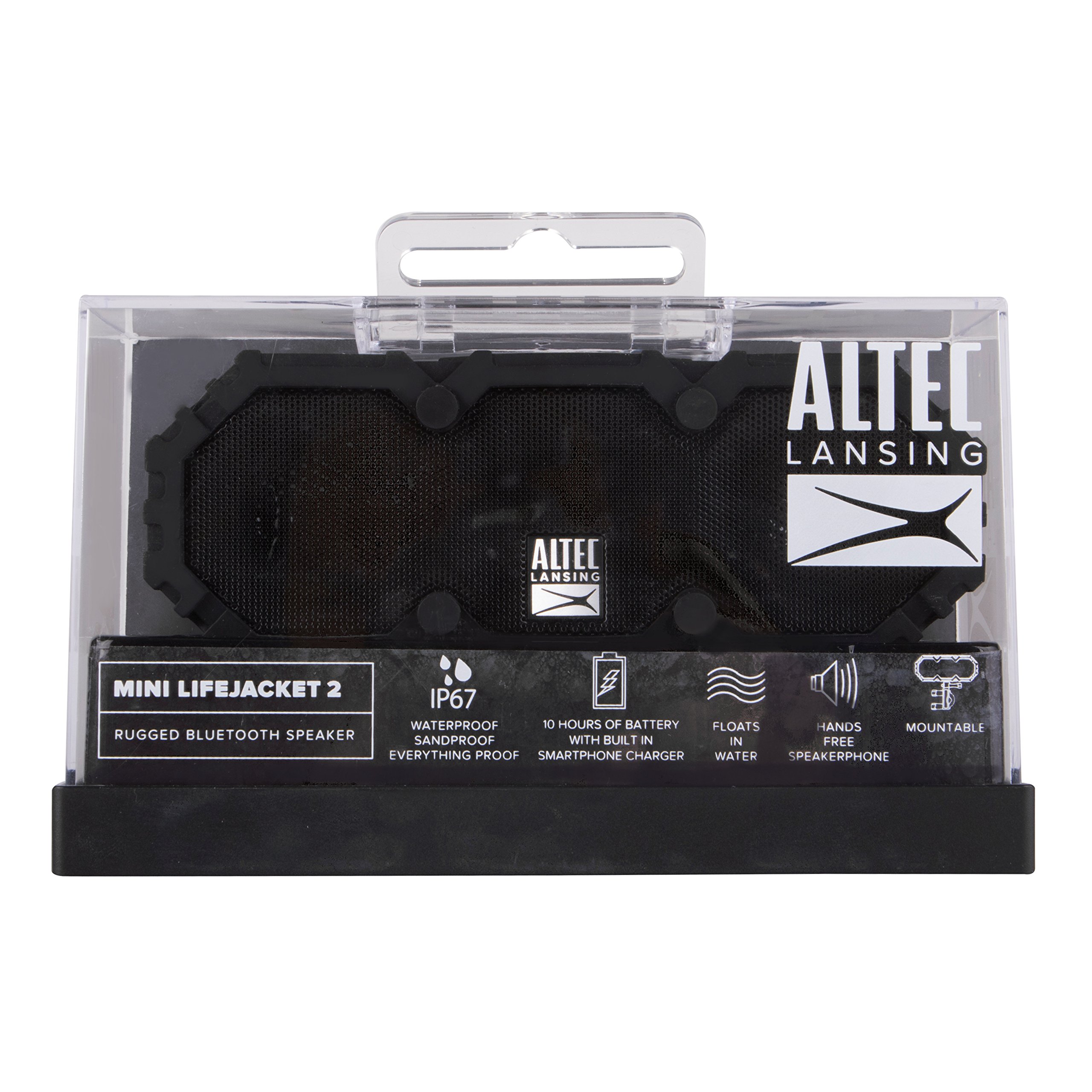 Altec Lansing Mini LifeJacket 2 - IP67 Waterproof Floating Bluetooth Speaker For Pool And Travel, Shockproof and Snowproof Portable Speaker for Outdoor, 30ft Range and 10 Hour Playtime