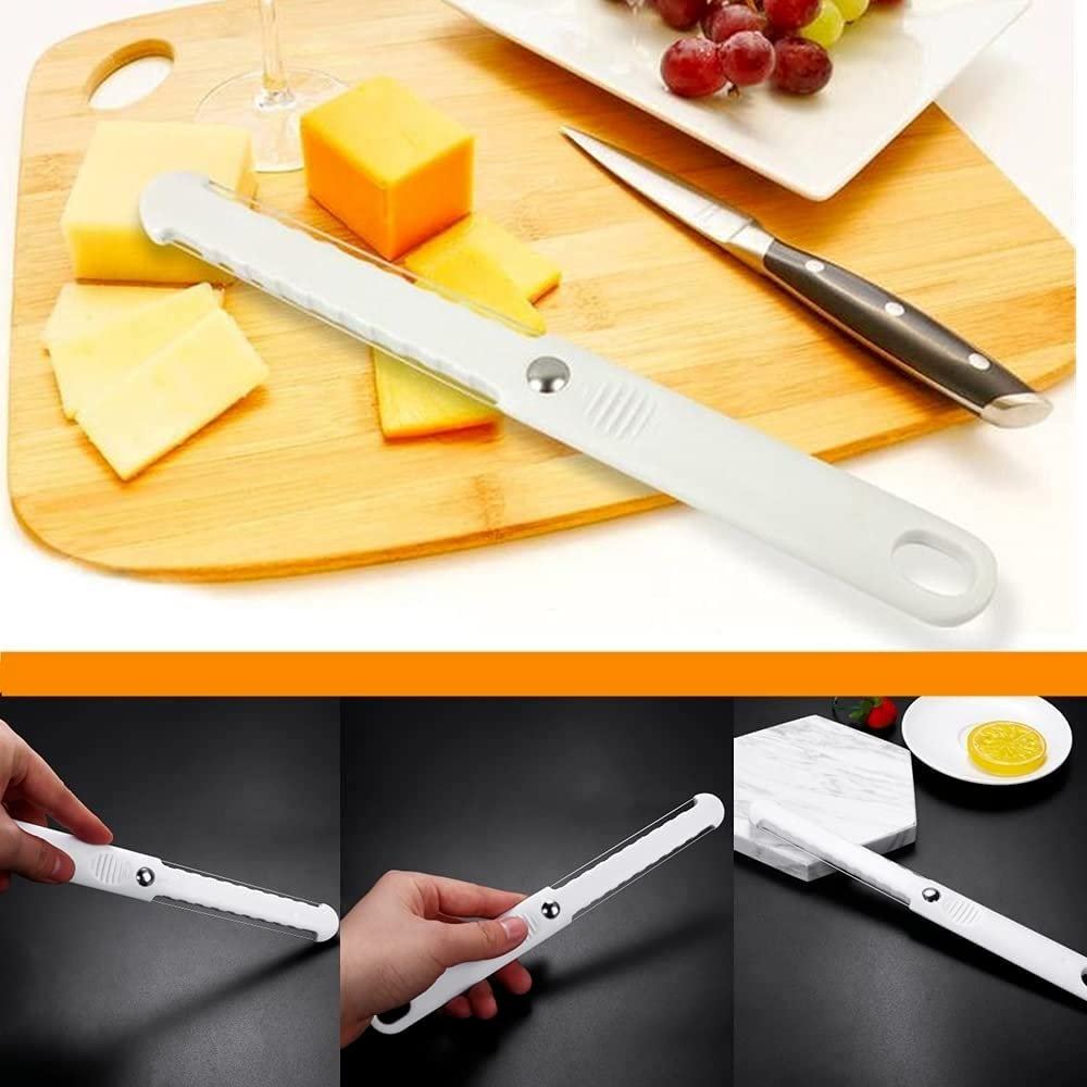 3 Pieces/Set Cheese Butter Slicer, Double Stainless Steel Wire Cheese Cutter Tool, Cheese Cutter Creates Thick and Thin Slices Fast, Cheese Knife Kitchen Cooking Baking Tools