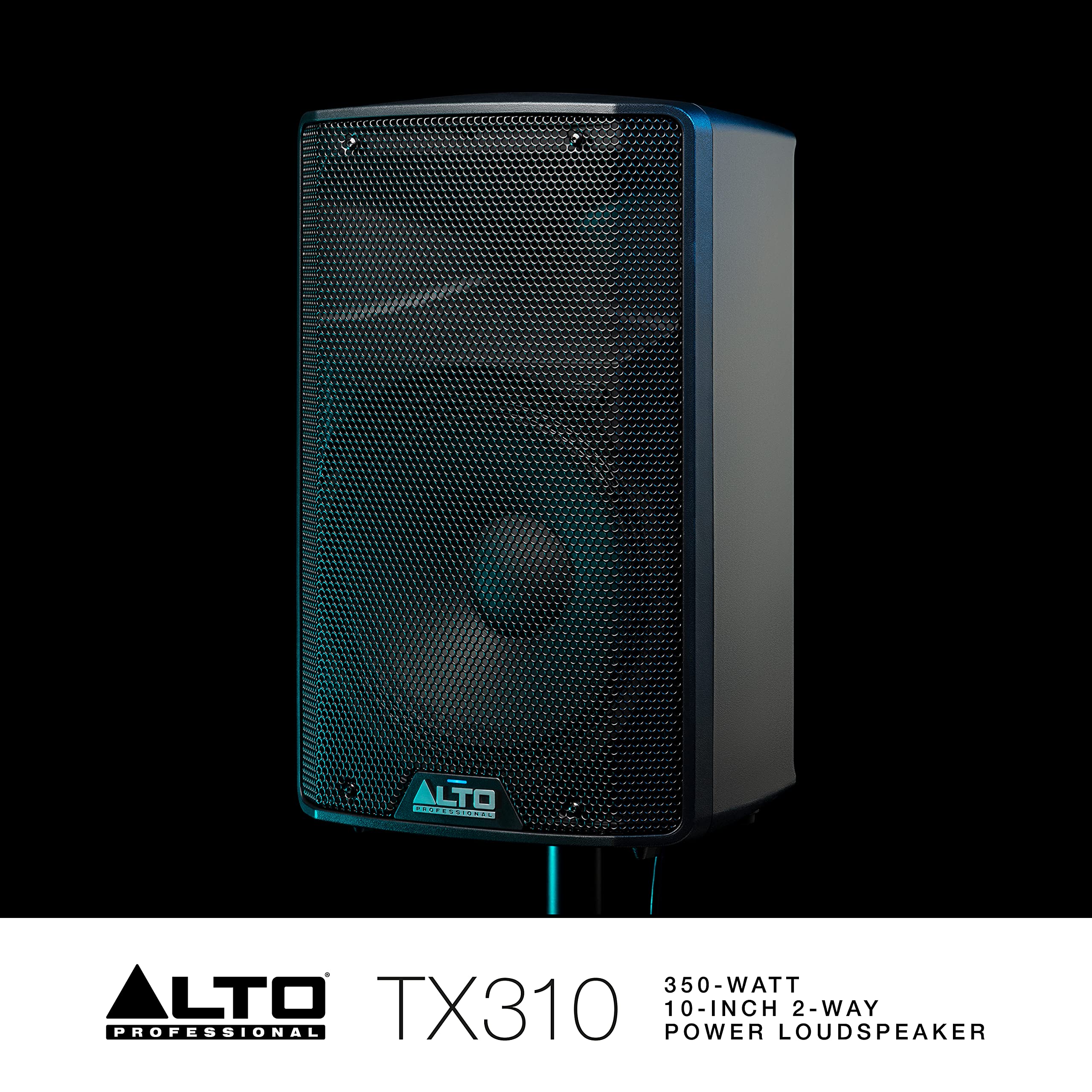 ALTO TX310 β 350W Active PA Speaker with 10" Woofer for Mobile DJ and Musicians, Small Venues, Ceremonies and Sports Events, Black