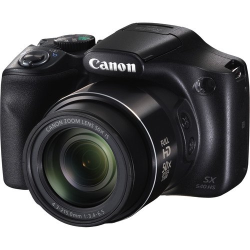 Canon PowerShot SX540 HS Digital Point and Shoot Camera Bundle with Replacement Battery + 64GB Memory Card + Flexible Tripod and More - International Version