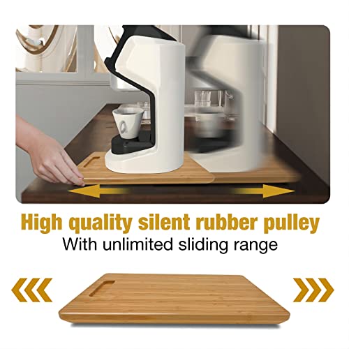 Appliance Sliders for Kitchen Appliances, Sliding Tray for Coffe Maker, Espresso Coffee Machine, Air Fryer, Kitchen Stand Mixer, Toaster, Kitchen Sliders for Counter (9.5” X 13.8”)