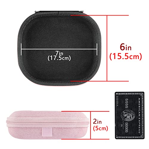 Geekria NOVA Shield Headphones Case Compatible with AKG Y50BT, Y50BTBLK, Y400 Wireless, Y45BT Wireless, N60NC, Y500 Case, Replacement Hard Shell Travel Carrying Bag with Cable Storage (Pink)