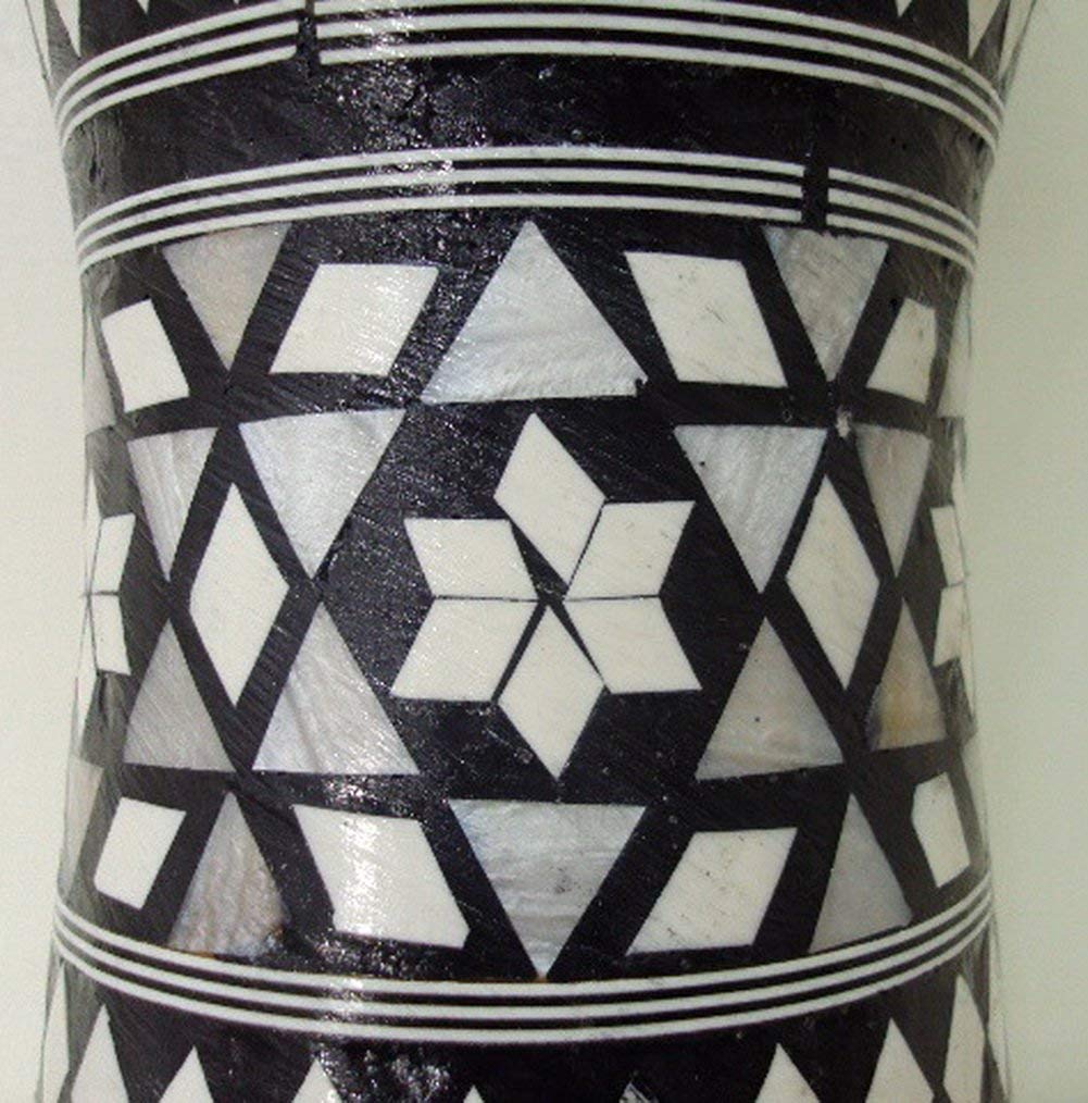 1PCS Large Egyptian Wooden Tabla Drum Doumbek Goat Skin Inlaid Handmade 11"