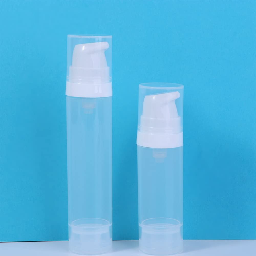 1pcs Mini Airless Refillable Lotion Bottles,Portable Travel Vacuum Pump Bottles Transparent Airless Pump Vacuum Toiletries Container(5ml)