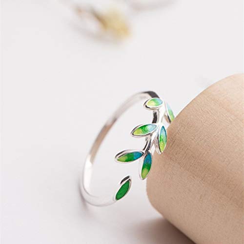 1X Women Ring Jewellery Elegant Leaves Adjustable Open Ring Wedding Party Thumb Knuckle Ring Superior Quality and Creative