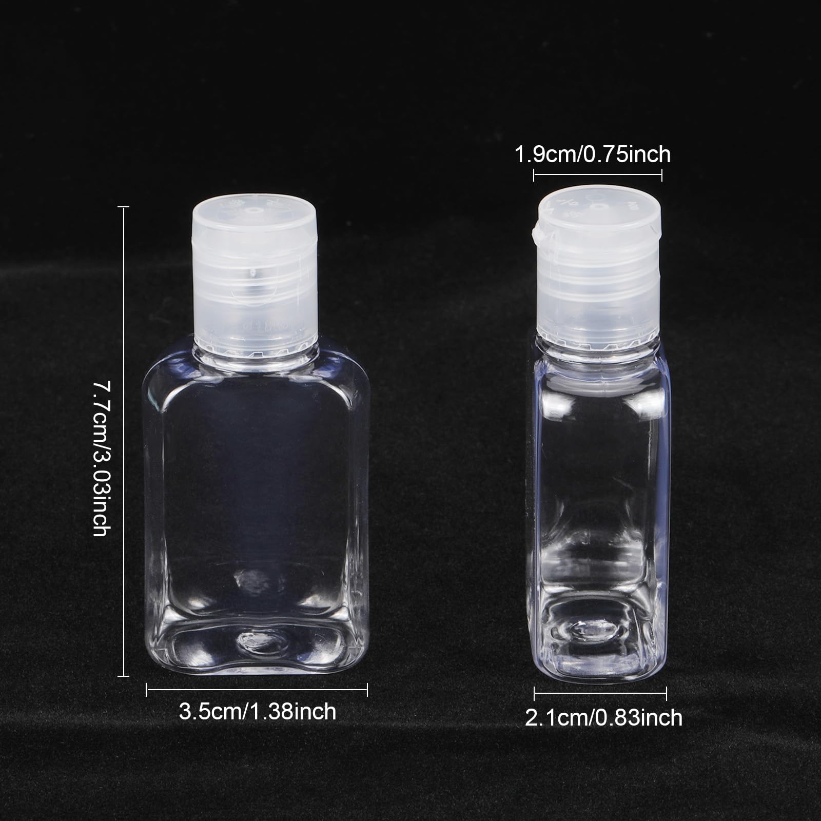 Boao 30 Pcs 1 oz/30 ml Portable Travel Bottle Clear Plastic Empty Bottle Refillable Reusable Containers for Travel Outdoor Camping Business Trip