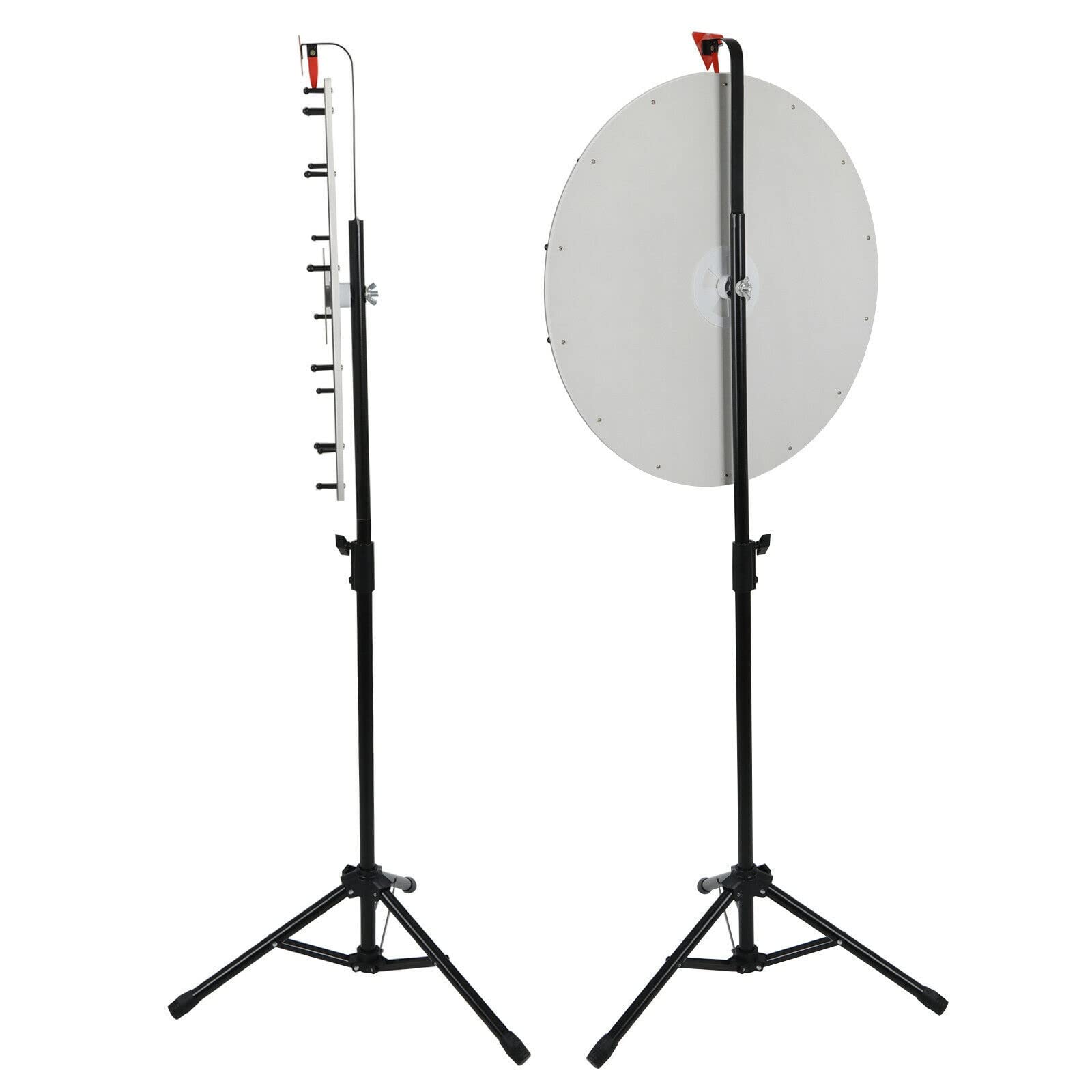24" Prize Wheel Fortune w Folding Tripod Floor Stand Carnival Spinnig Game Color