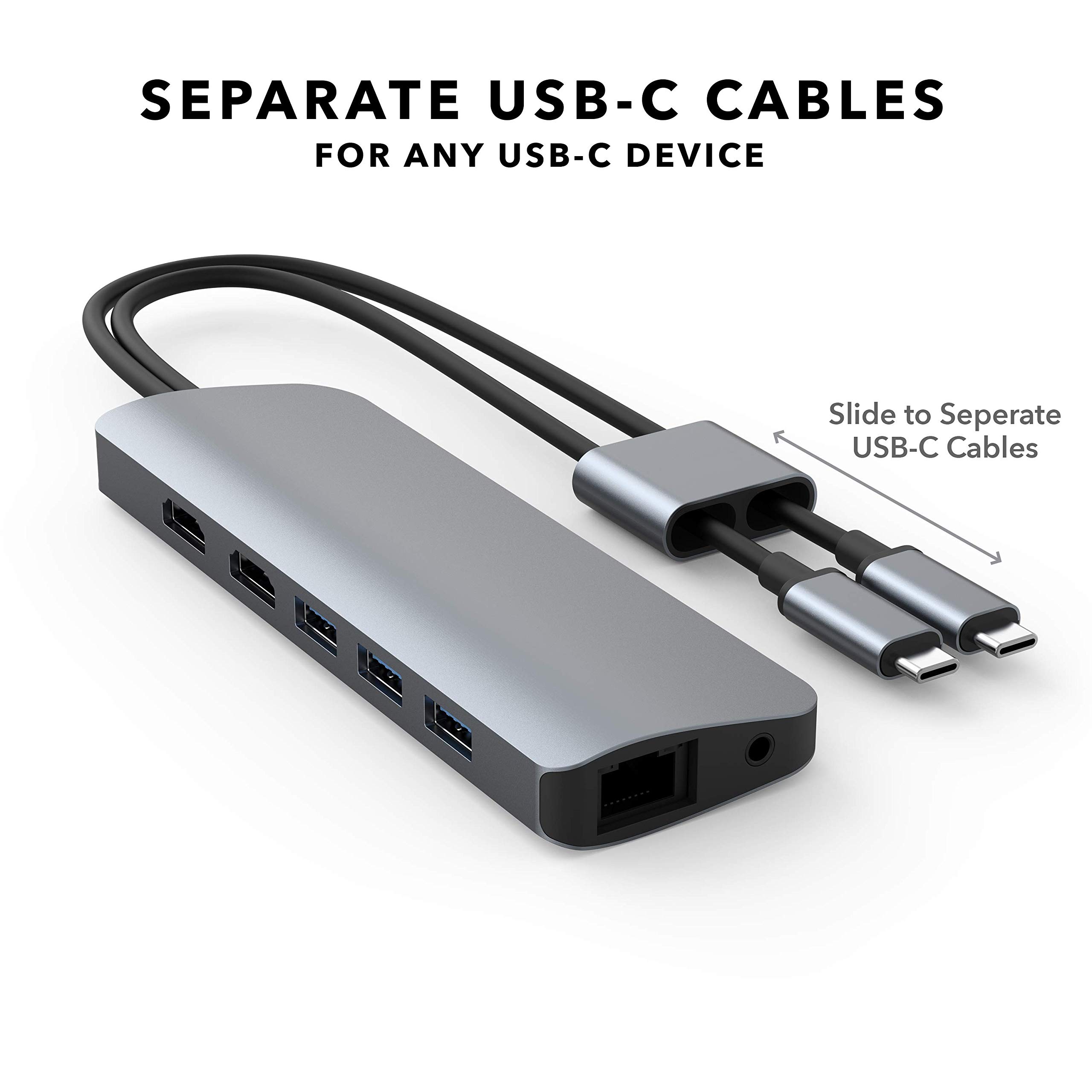 Docking Station, USB C Hub, TOTU 9 in 1 Triple Display Docking Station with Collage Display Mode, Dual 4K HDMI, VGA, 100W PD, 3 USB 3.0 and TF/SD Card Reader for MacBook Pro Air and Type-C Laptops