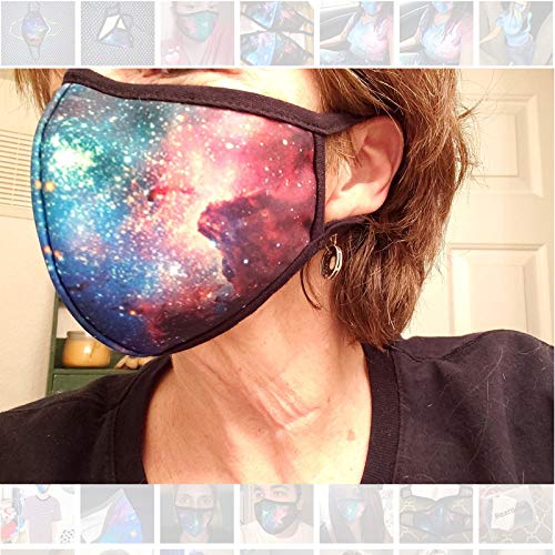 3 Pack Galaxy Dust Mouth Face Mask - Inner White Cotton - Dustproof Saw-Dust Washable - Reusable Comfy - Cotton Protective Breathable Soft Warm Windproof Face Protection for Man and Woman